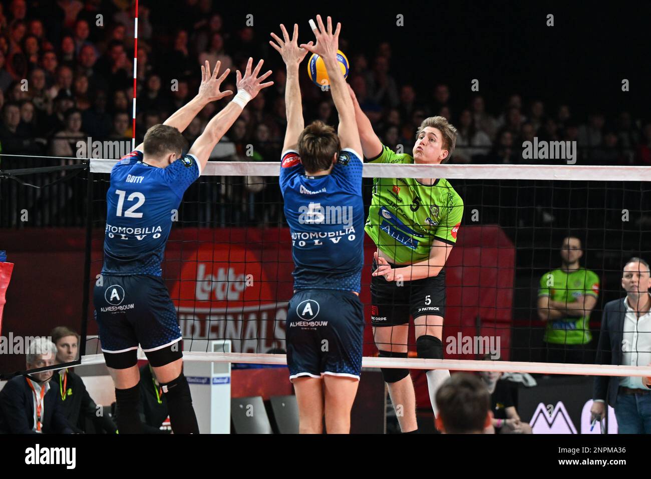 Roeselare's Seppe Rotty, Roeselare's Pieter Coolman and Menen's Basil ...