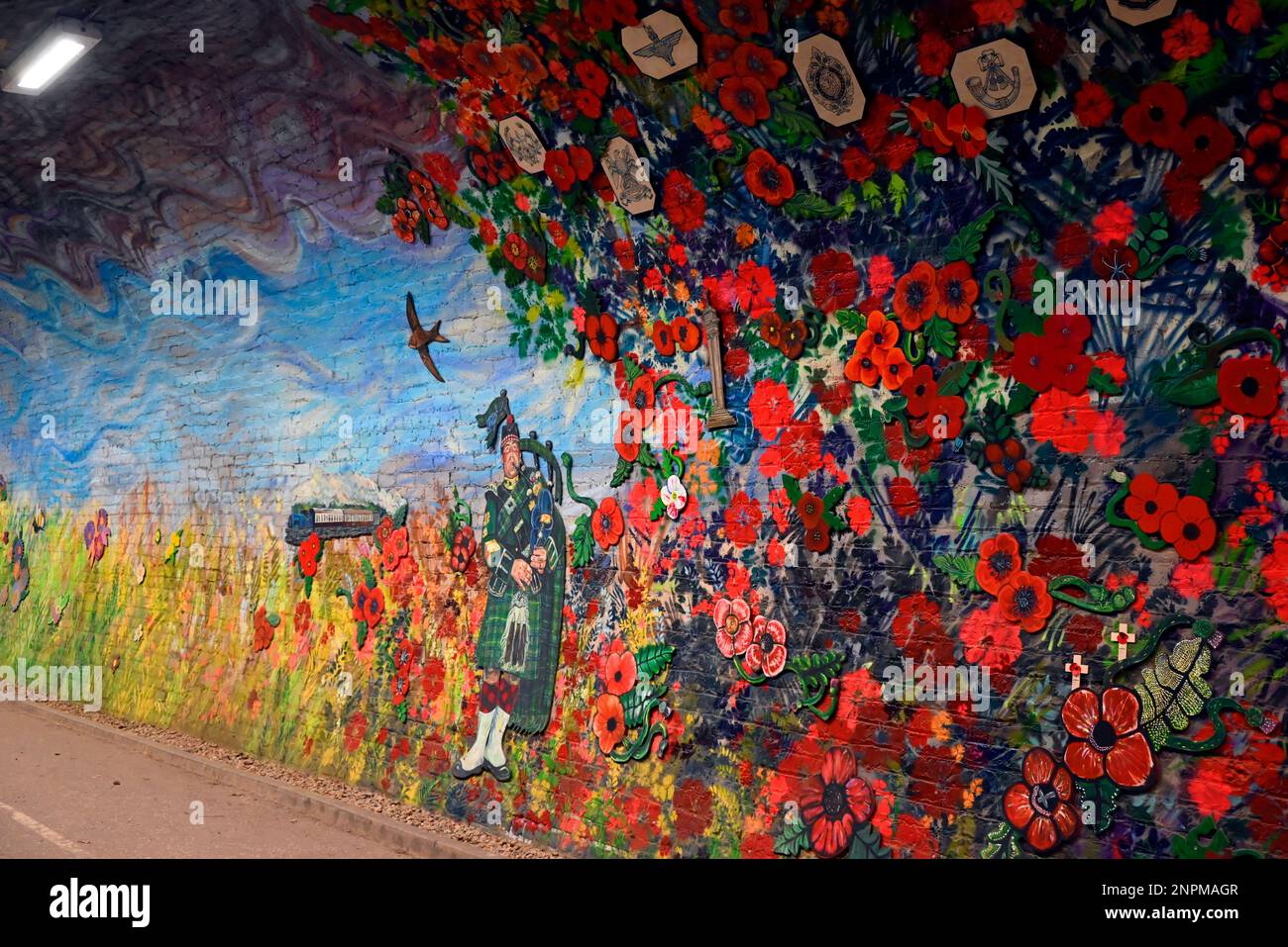 Colinton tunnel Scotland's biggest mural Stock Photo - Alamy