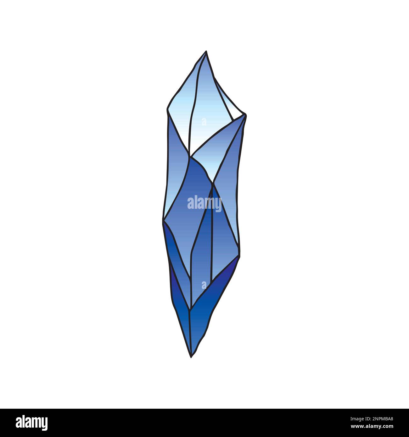 Crystal or natural mineral gemstone. Game UI icon. vector illustration ...