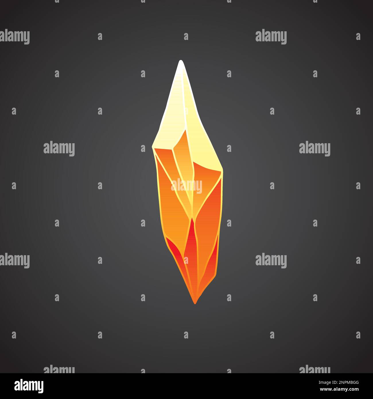 Crystal or natural mineral gemstone. Game UI icon. vector illustration ...