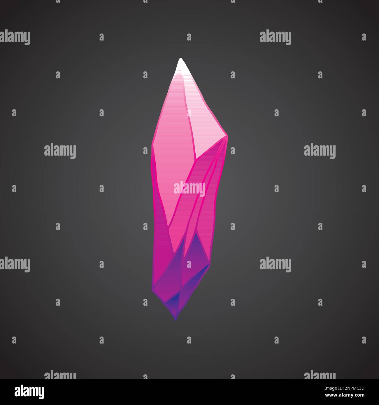 Crystal or natural mineral gemstone. Game UI icon. vector illustration ...