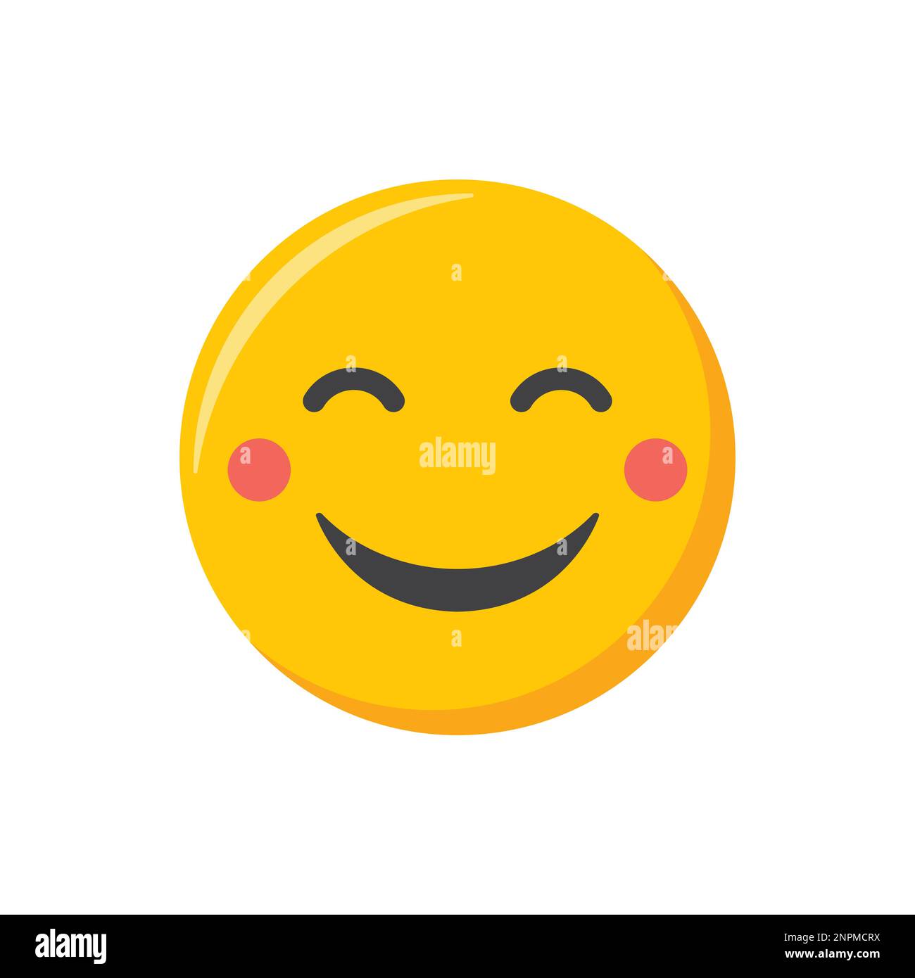 Emoji icon. Happy and smiling Emoticon vector illustration Stock Vector ...