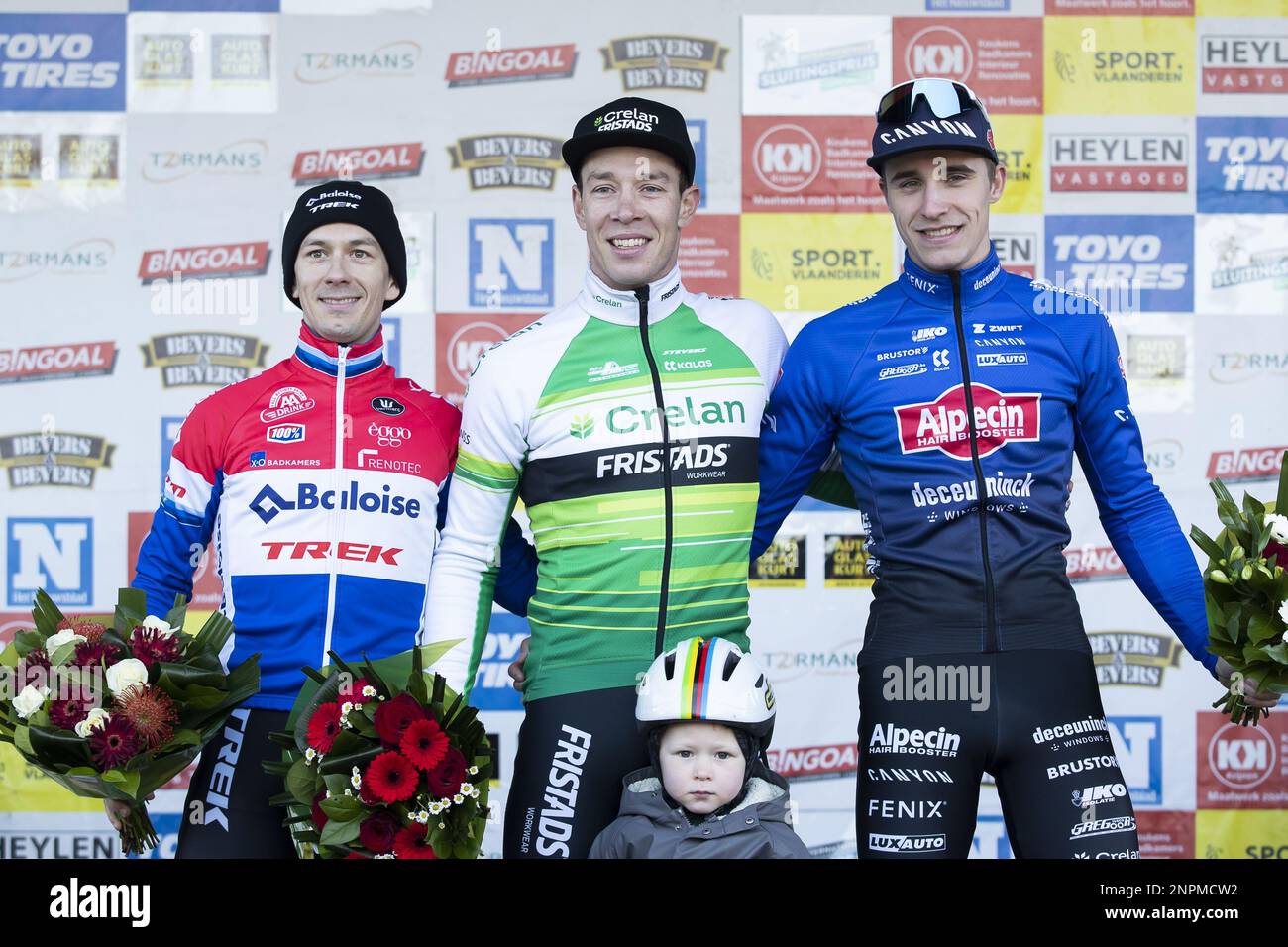 Dutch Lars Van Der Haar, Belgian Laurens Sweeck and his son Mathis and ...