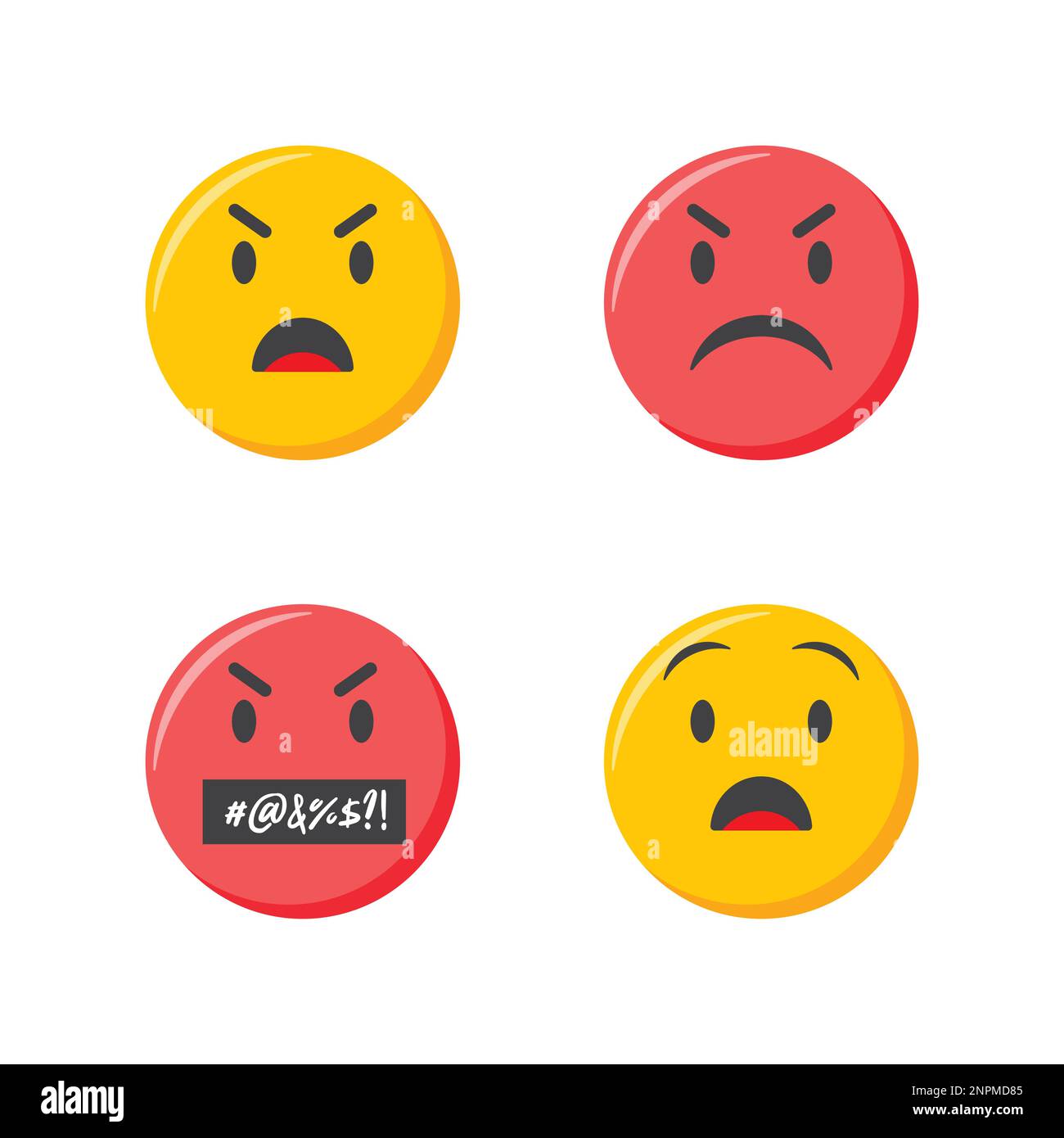 Emoji icons set. Emoticons collection vector illustration Stock Vector ...