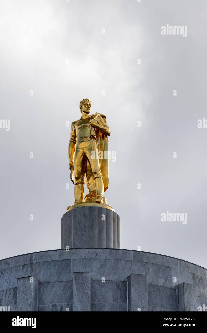 Salem Oregon USA - Feb 10, 2023: Oregon State Capitol Building Dome ...