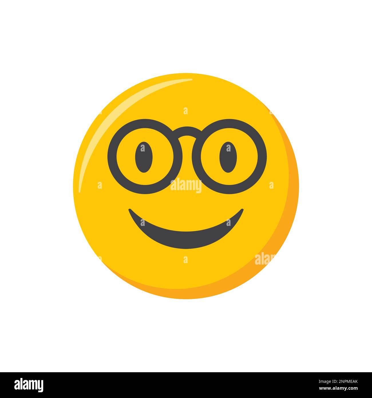 Emoji icon. Happy and smiling face emoticon vector illustration Stock ...