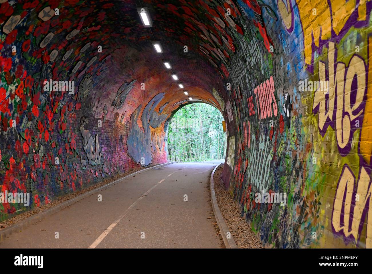 Colinton tunnel Scotland's biggest mural Stock Photo - Alamy