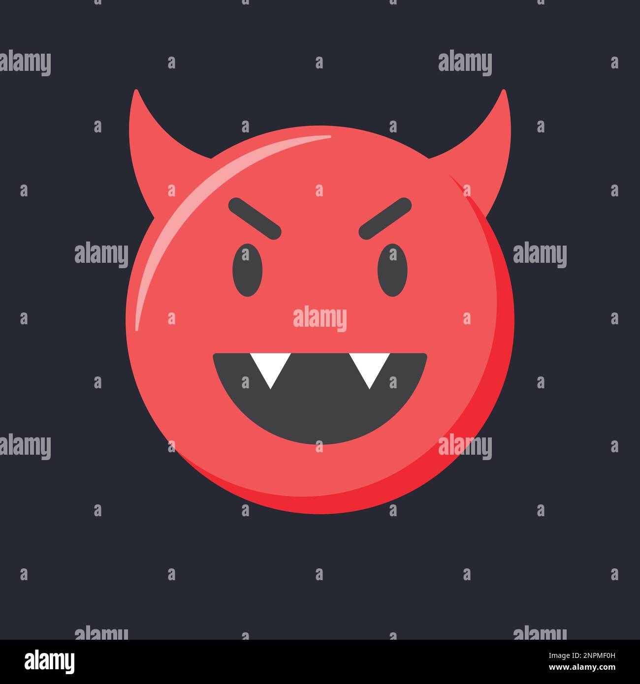 Emoji icon. Angry and evil Emoticon, vector illustration Stock Vector ...