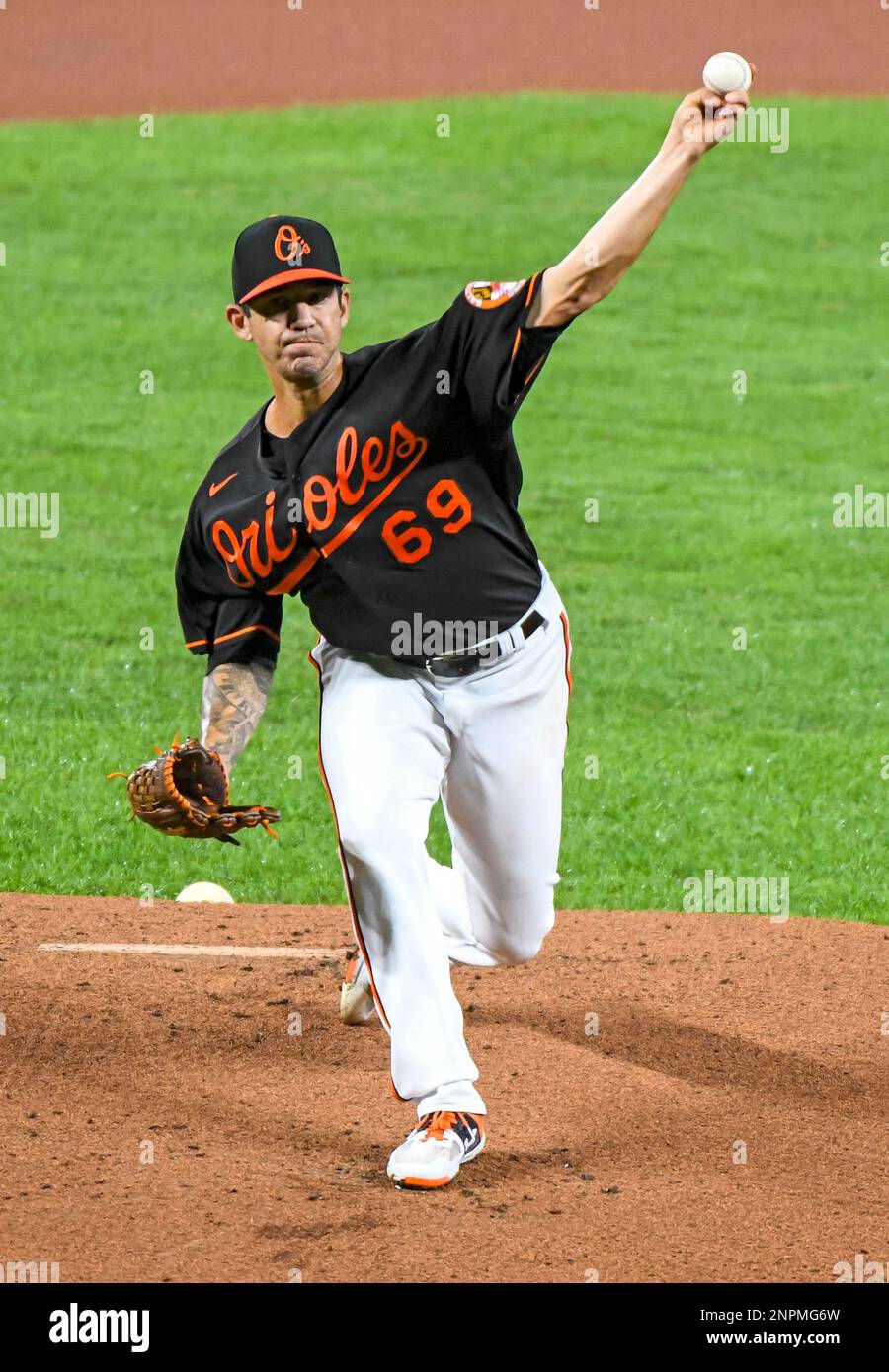 BALTIMORE, MD - AUGUST 14: Baltimore Orioles starting pitcher Tommy ...