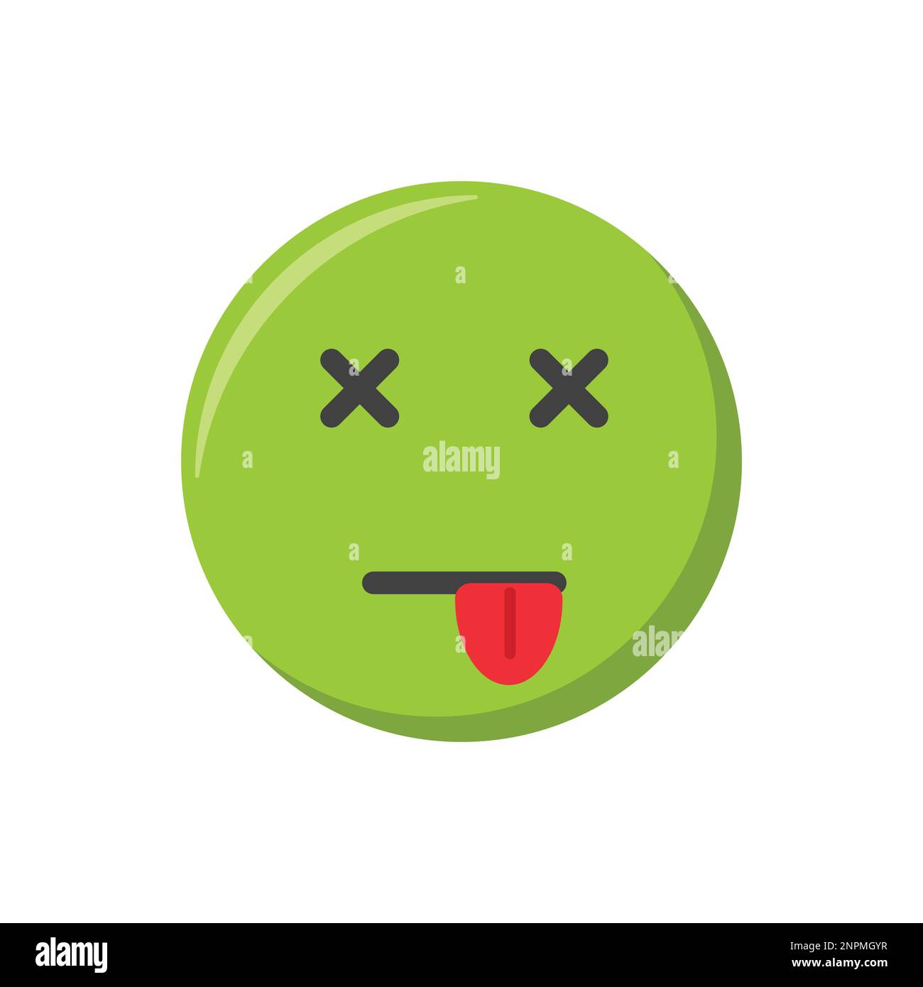 Emoji icon. Sick face, ill emoticon, vector illustration Stock Vector ...
