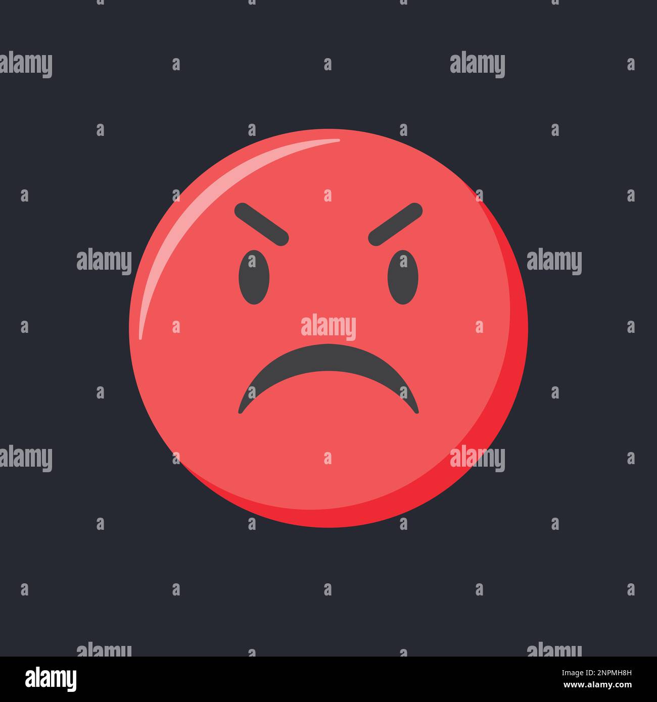 Emoji icon. Angry and evil Emoticon, vector illustration Stock Vector ...