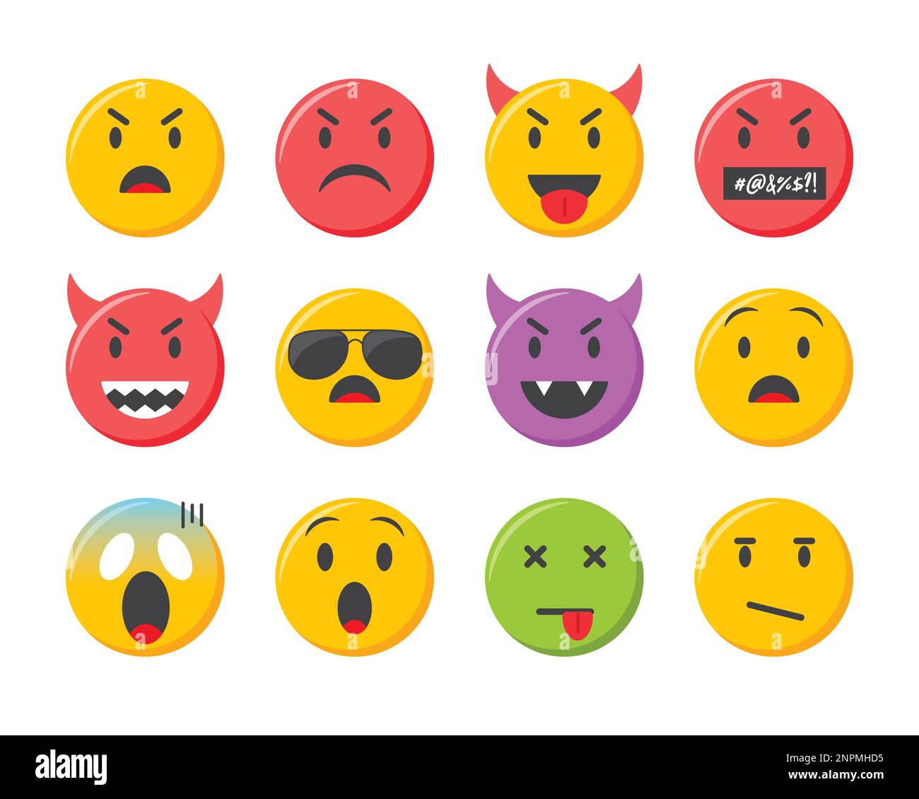 Evil like icon emoji smile hi-res stock photography and images - Alamy