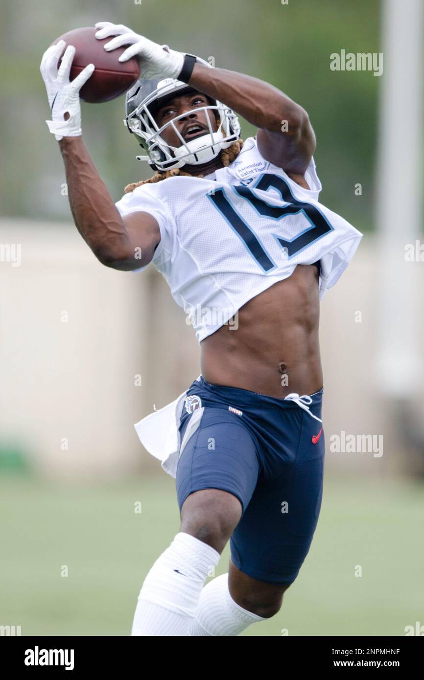 Tennessee Titans wide receiver Kristian Wilkerson runs a drill during ...