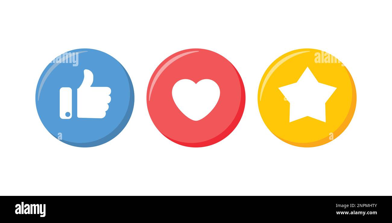 Emoji icons set. Social media emoticon reactions collection, vector ...