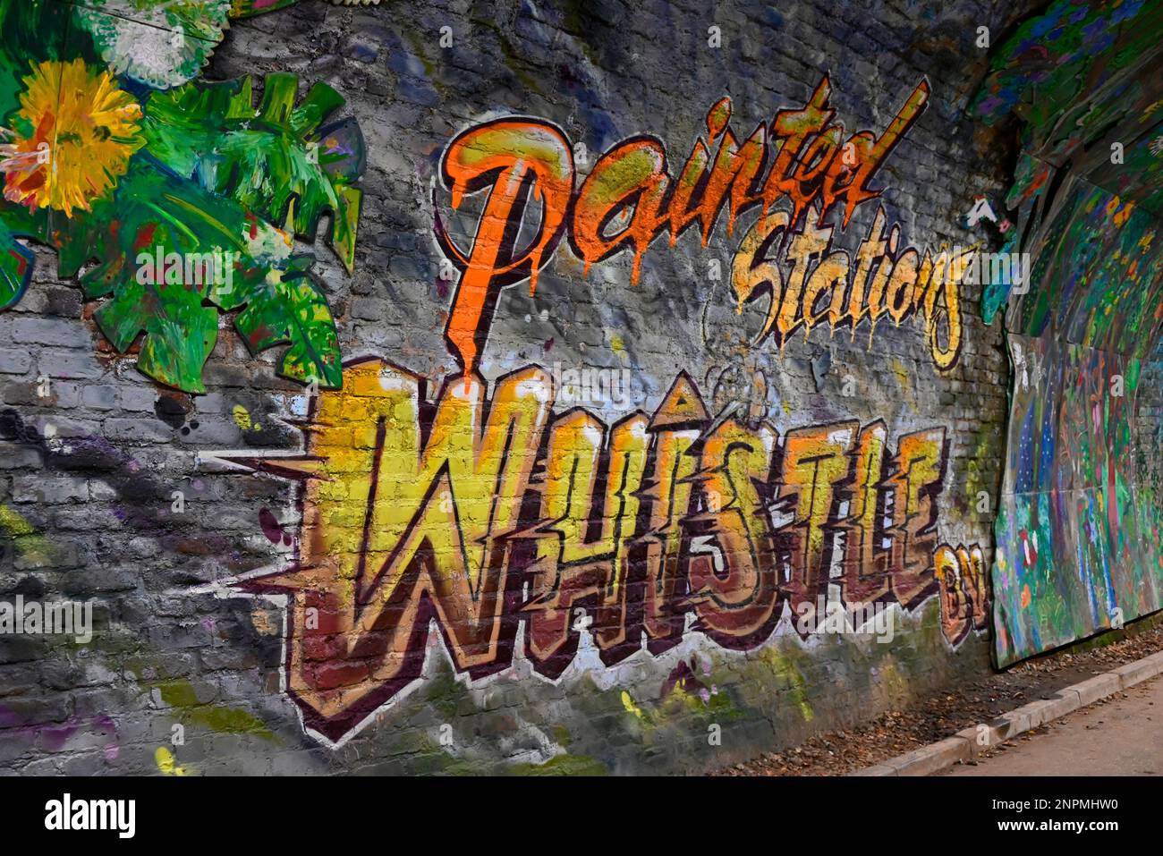 Colinton tunnel Scotland's biggest mural Stock Photo - Alamy