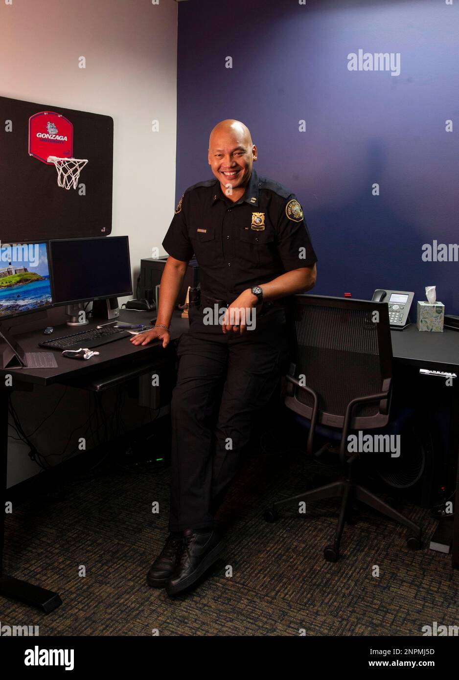 Portland Police Commander Mike Leasure poses for a picture, July 1 ...