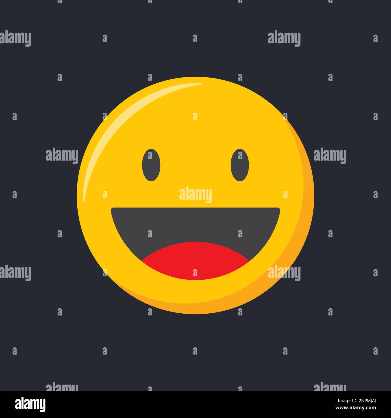 Emoji icon. Happy and smiling Emoticon vector illustration Stock Vector ...