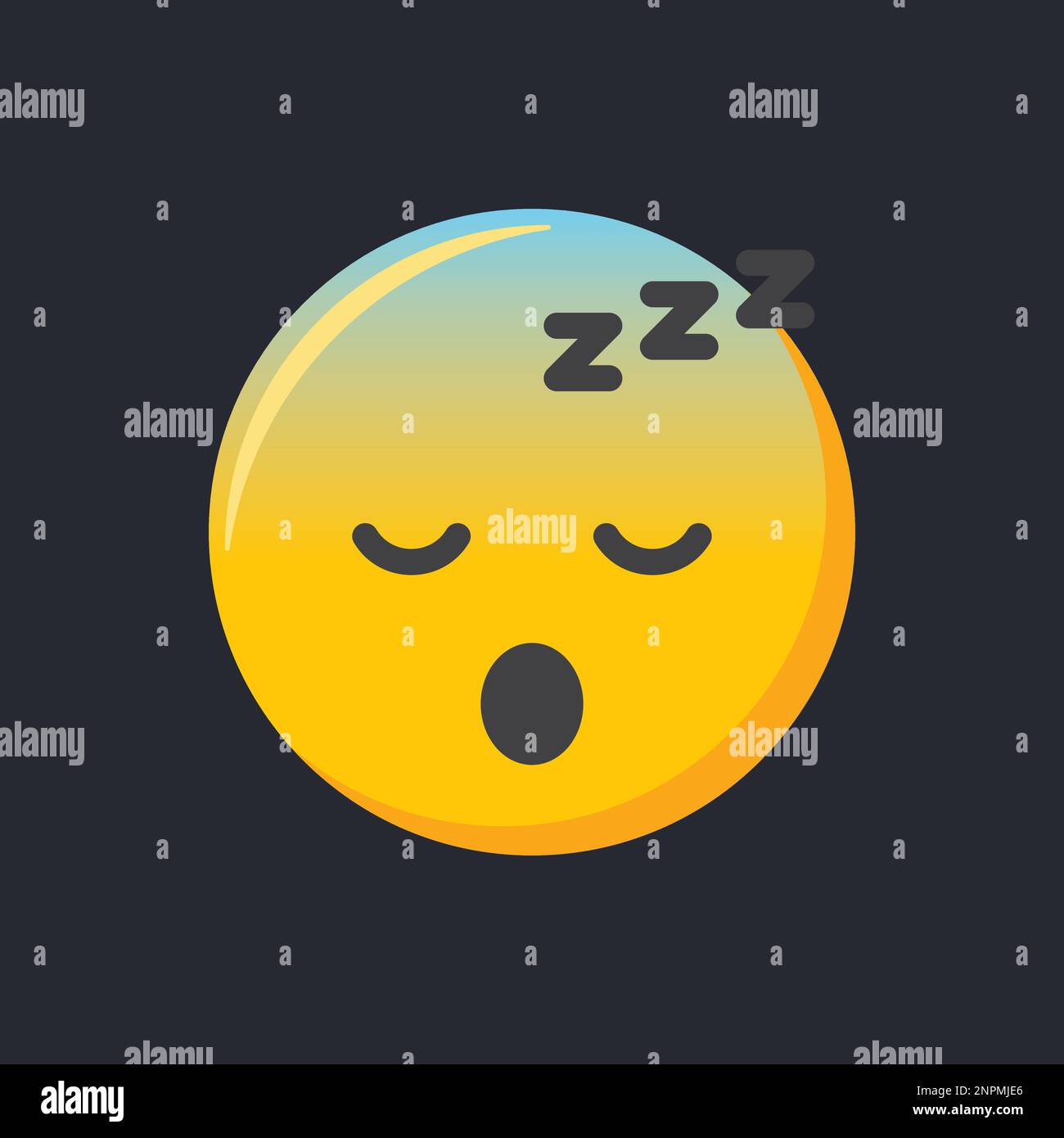 Emoji icon. Sleepy face emoticon, vector illustration Stock Vector ...