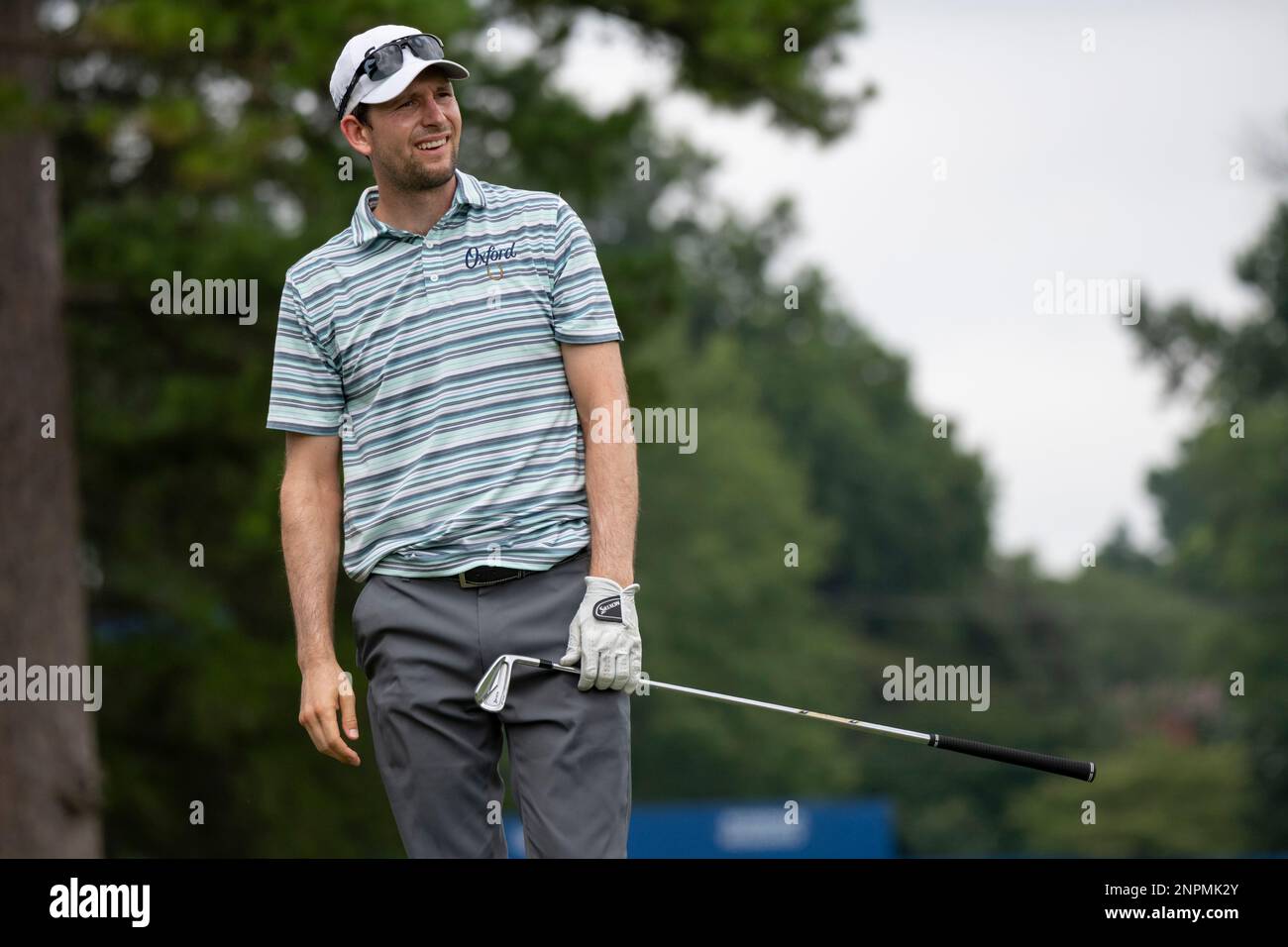 GREENSBORO, NC - AUGUST 13: Martin Trainer tees off on the 16th hole ...