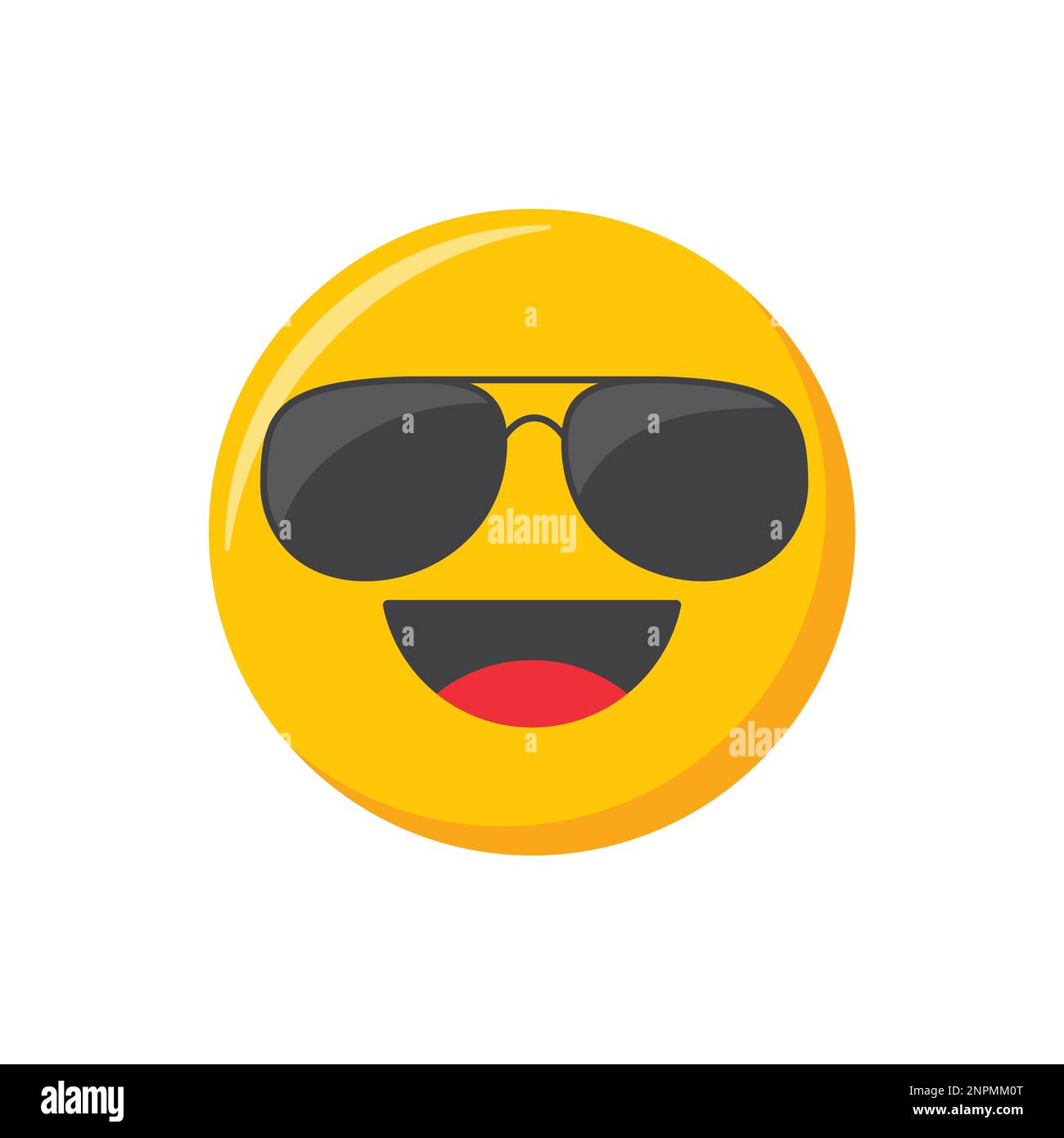 Emoji icon. Happy and smiling Emoticon vector illustration Stock Vector ...