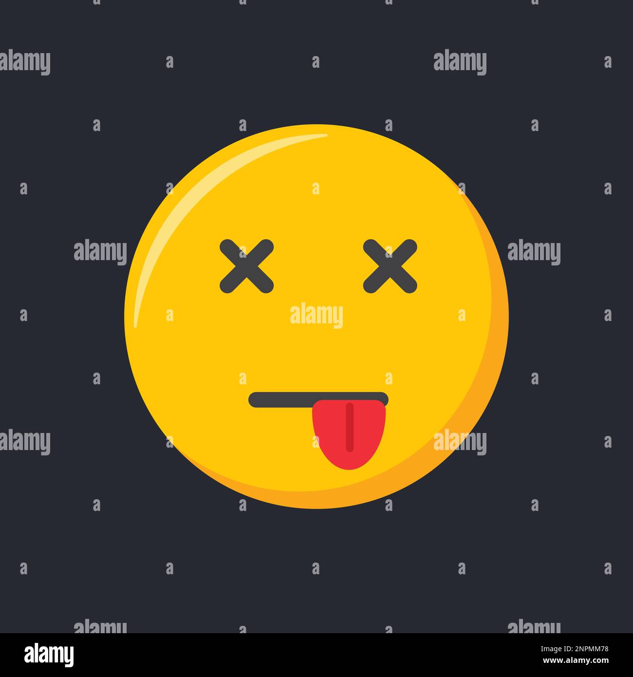Emoji icon. Sick face, ill emoticon, vector illustration Stock Vector ...