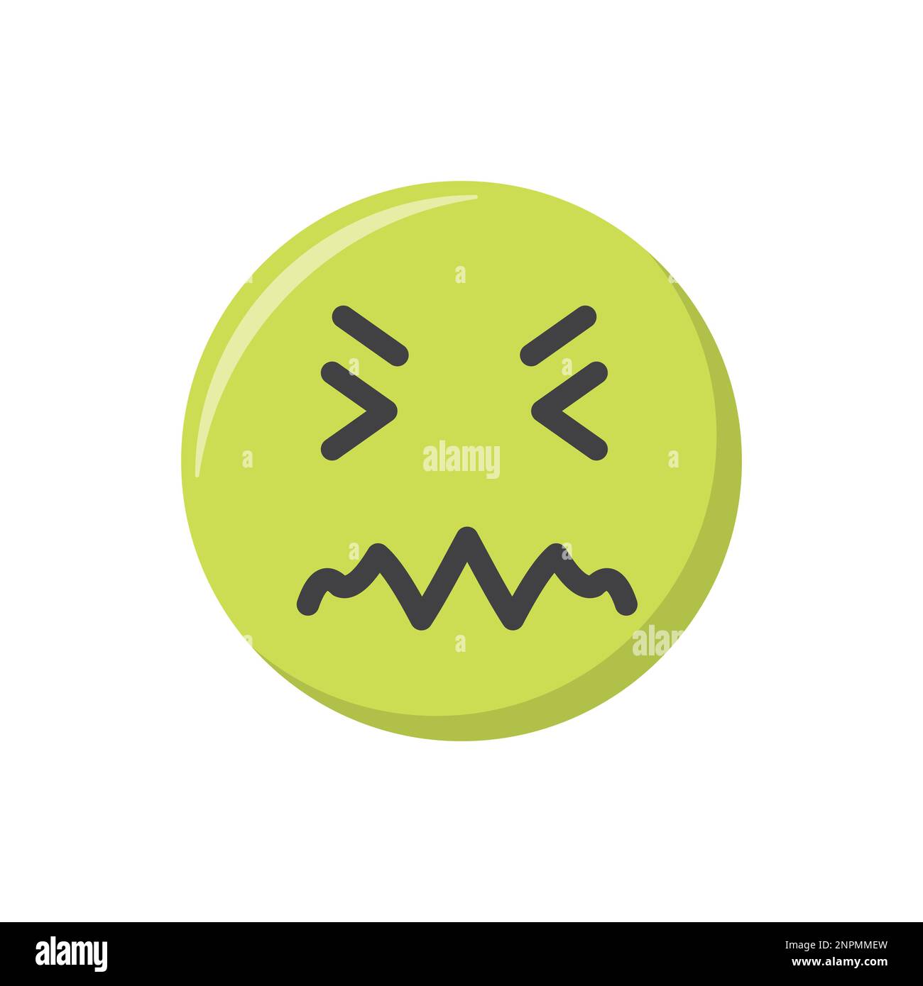 Emoji icon. Sick face, ill emoticon, vector illustration Stock Vector ...