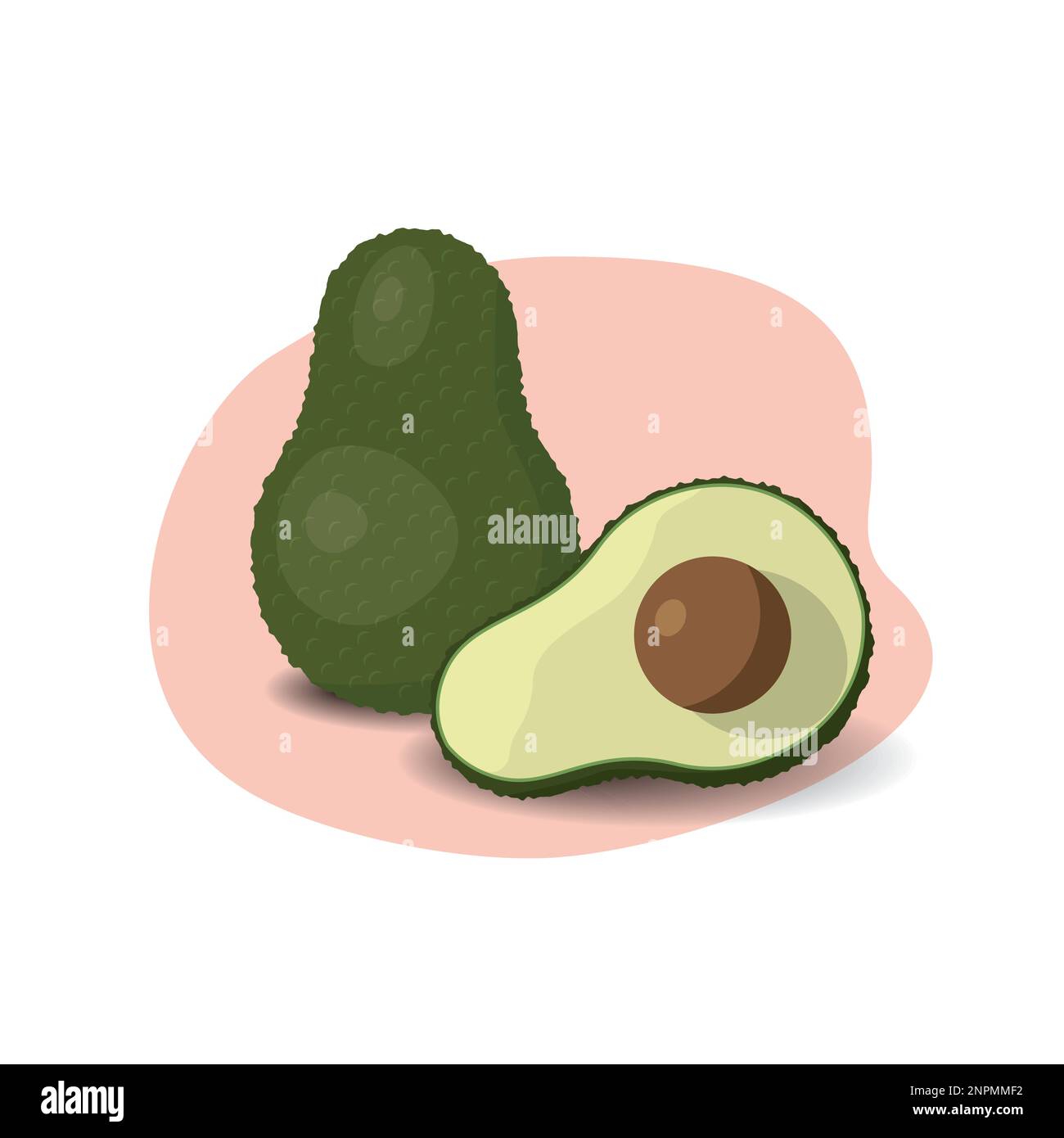 Avocado cartoon fruit. Vegan organic eco product. vector illustration ...