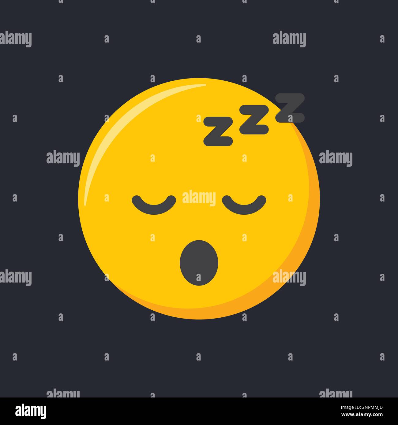 Emoji icon. Sleepy face emoticon, vector illustration Stock Vector ...