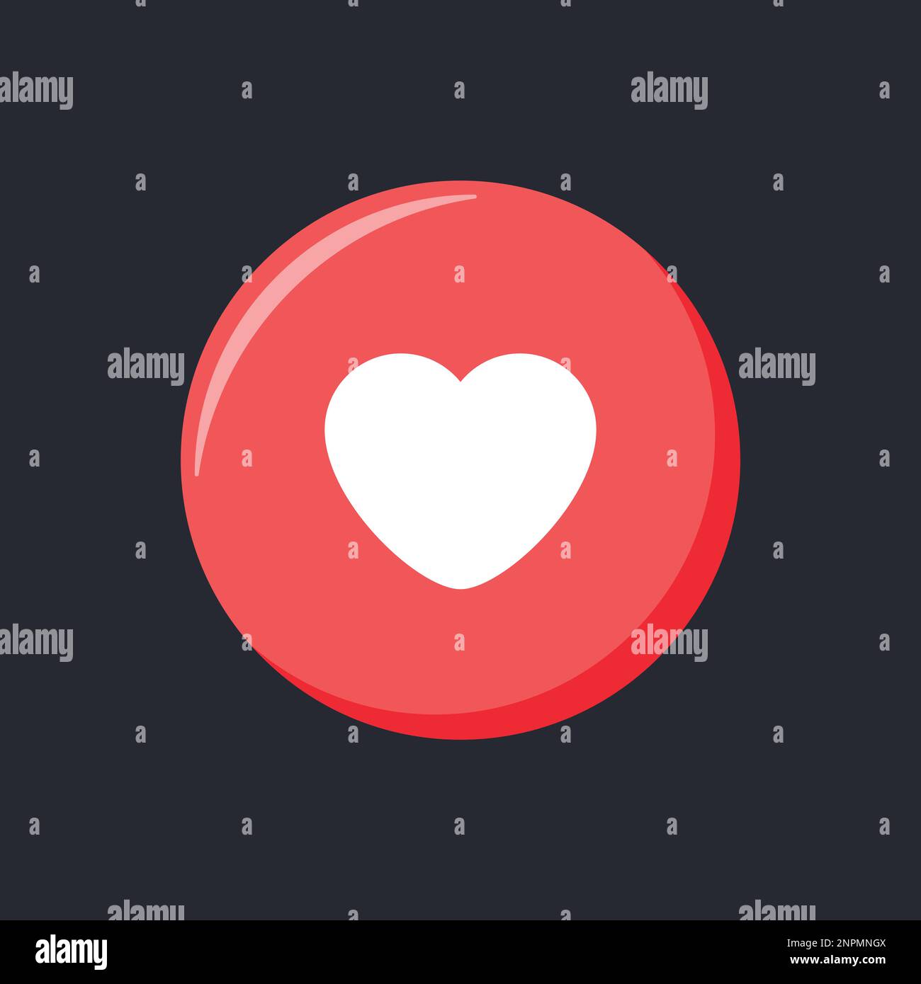 Emoji icon. heart shape social media emoticon reaction, vector ...