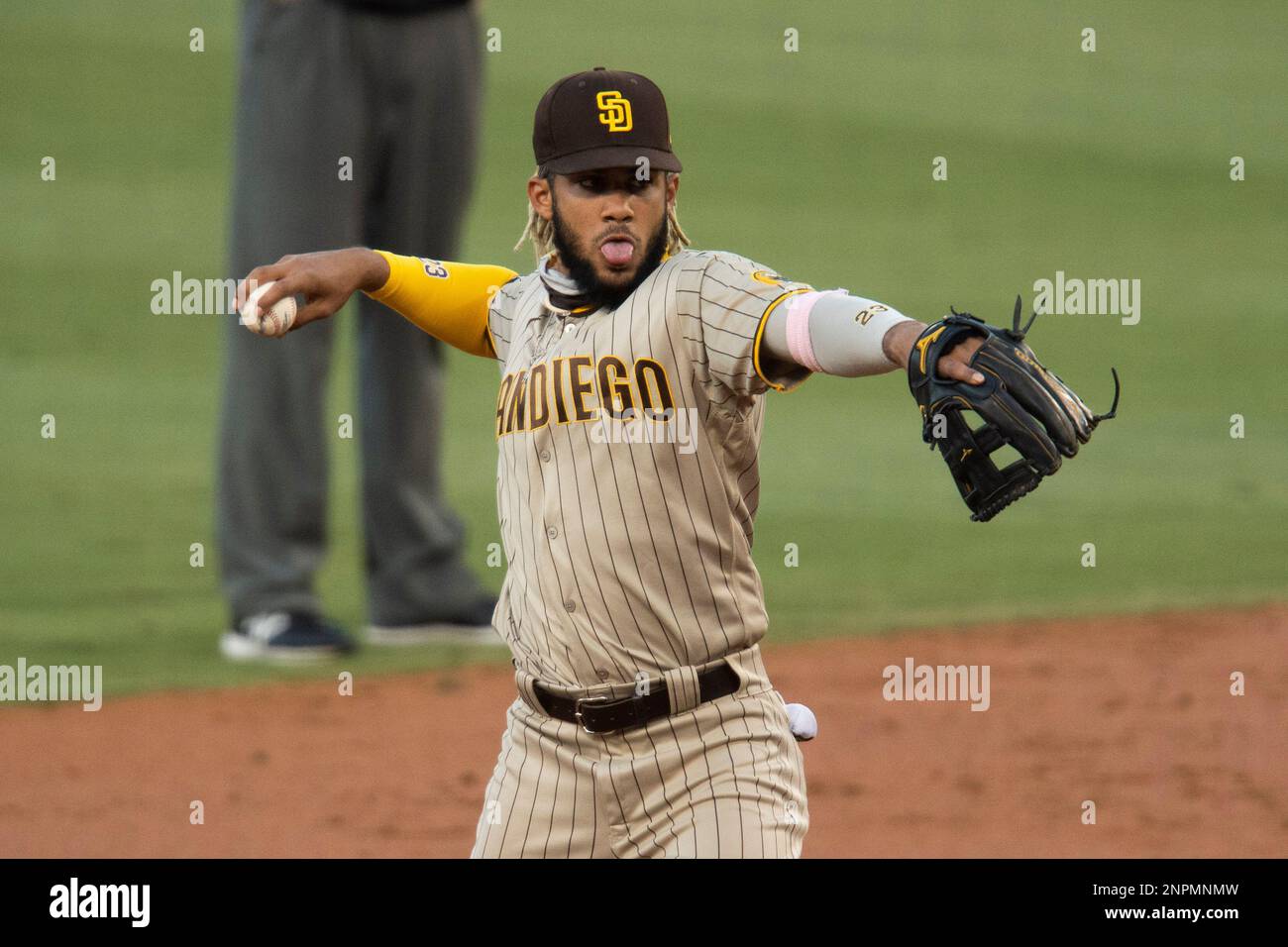 LOS ANGELES, CA - AUGUST 12: San Diego Padres shortstop Fernando Tatis ...