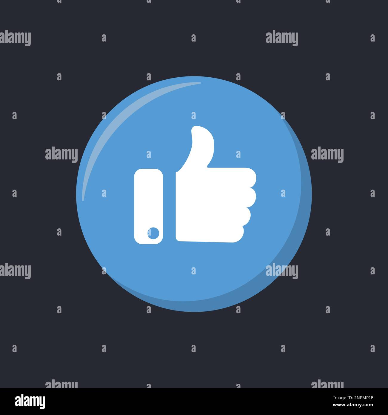 Emoji icon. thumb up, approval social media emoticon reaction, vector ...