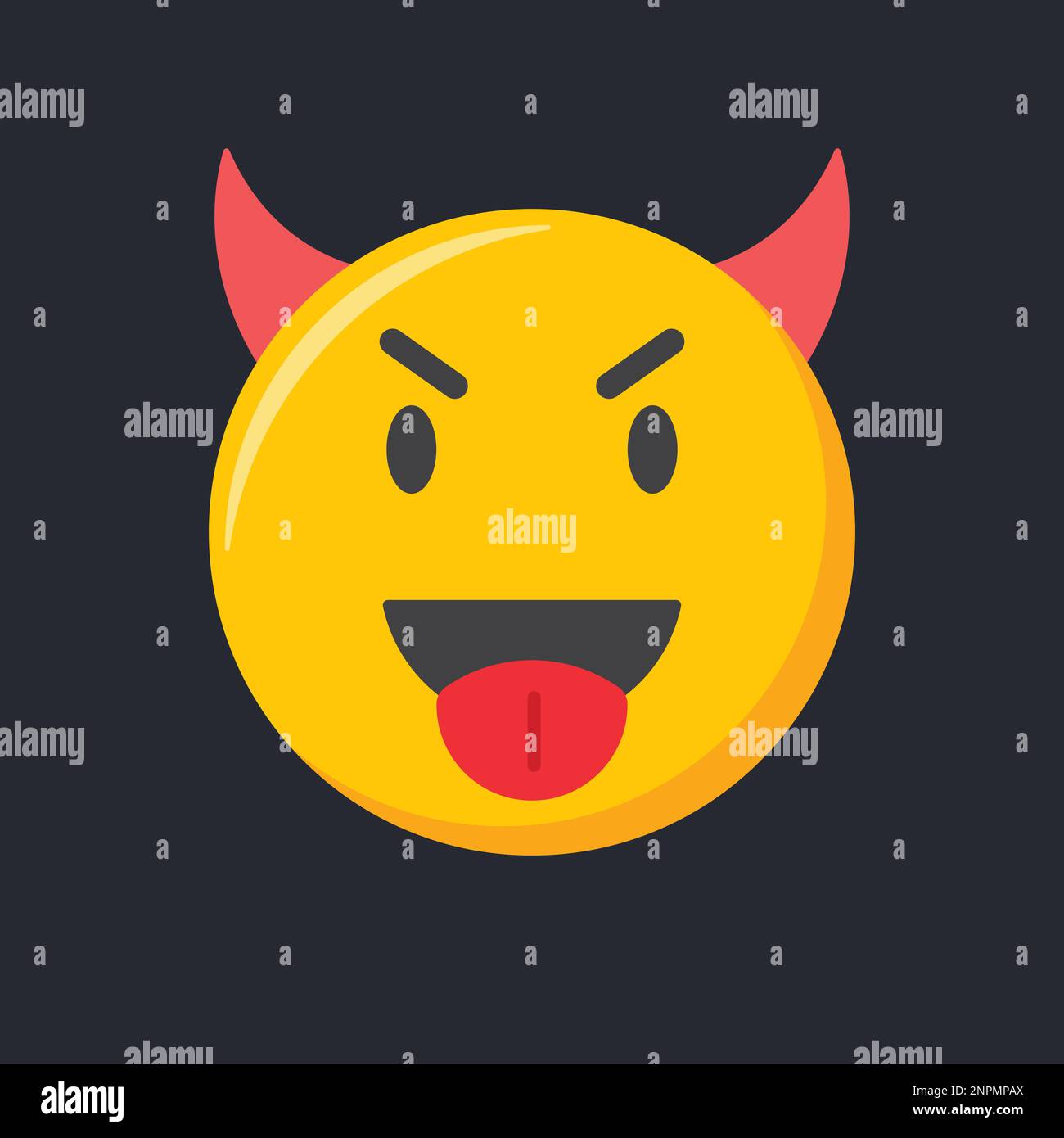 Emoji icon. Angry and evil Emoticon, vector illustration Stock Vector ...