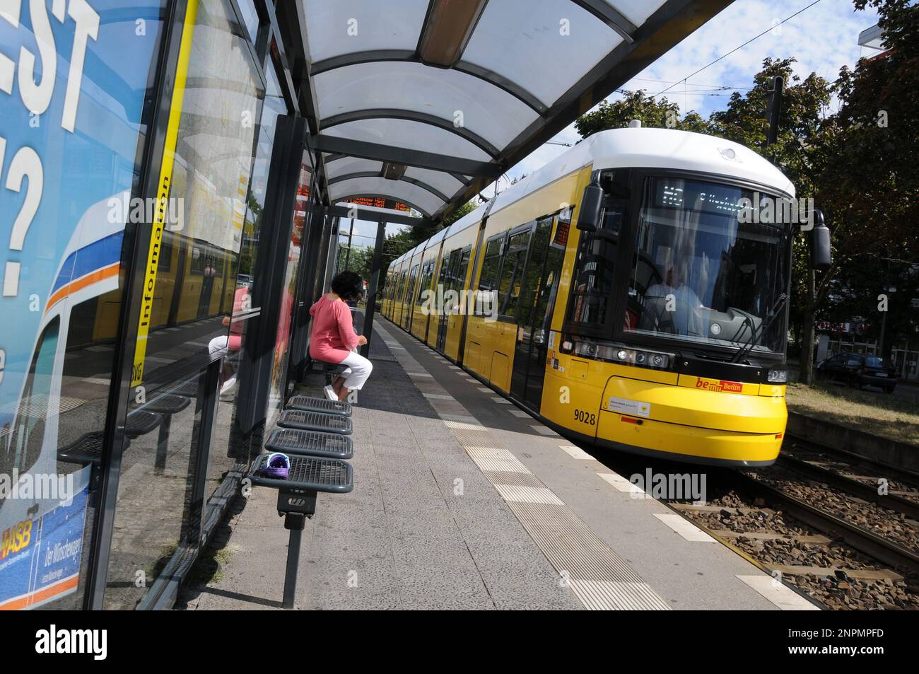 BERLIN/GERMANYDEUSCTHLAND / 10. AUGUST 2018. Tram public transportation ...