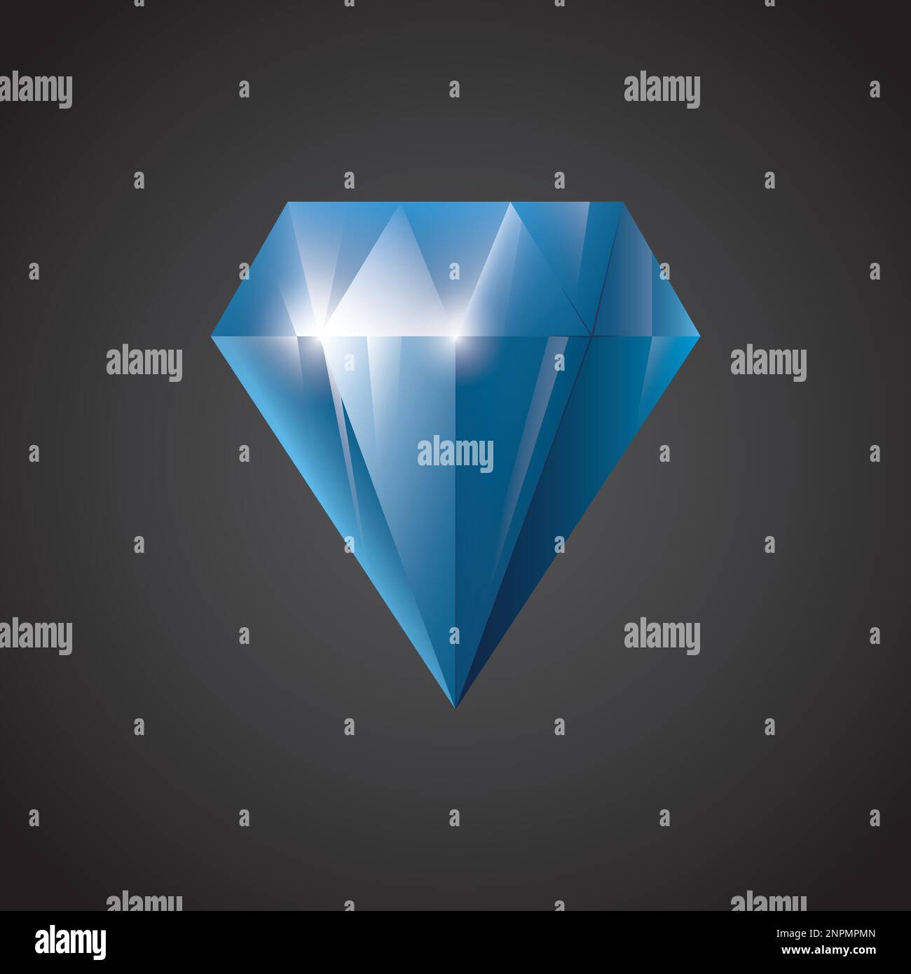 Gem, Precious stone, Game loot UI icon, vector illustration Stock ...