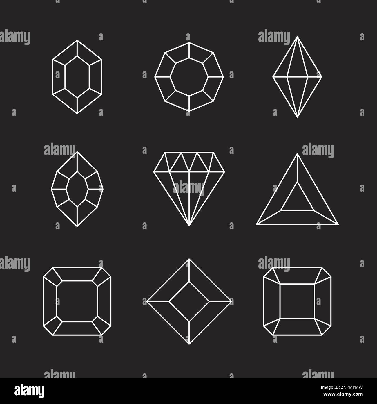 Gems and jewels set. Precious stones and diamonds collection, Game loot ...