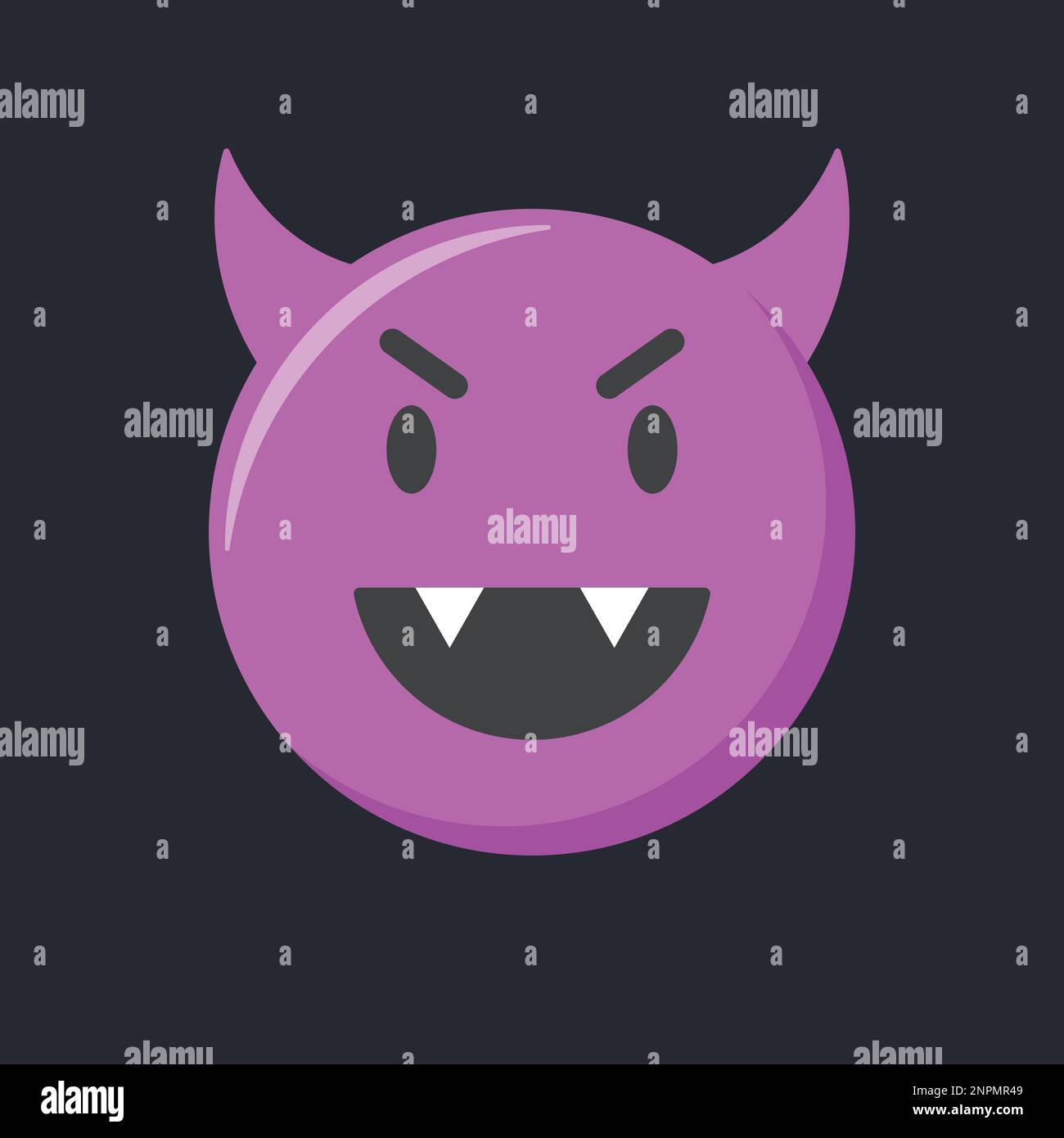 Emoji icon. Angry and evil Emoticon, vector illustration Stock Vector ...