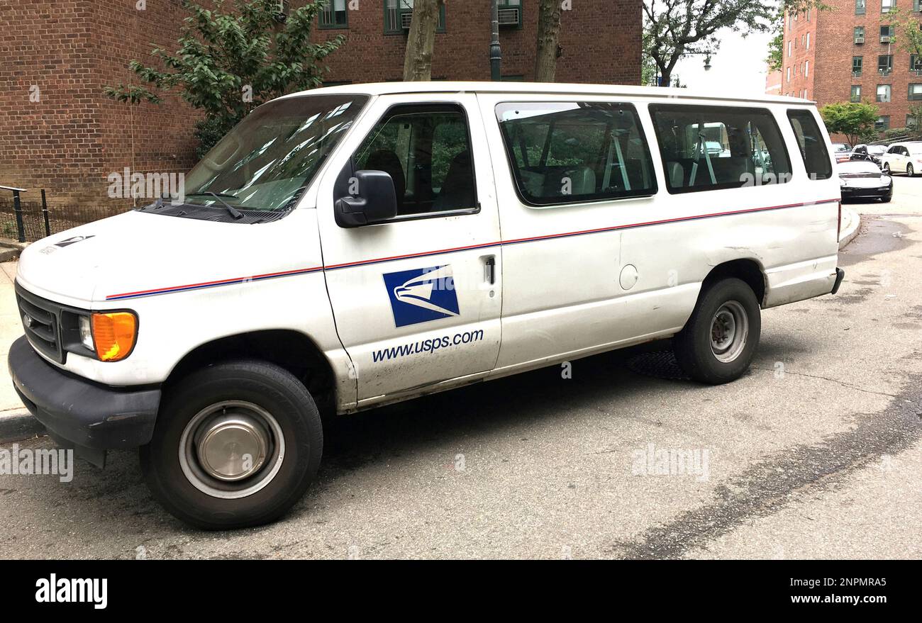 Photo by: STRF/STAR MAX/IPx 2020 8/13/20 A USPS van is seen in New York ...