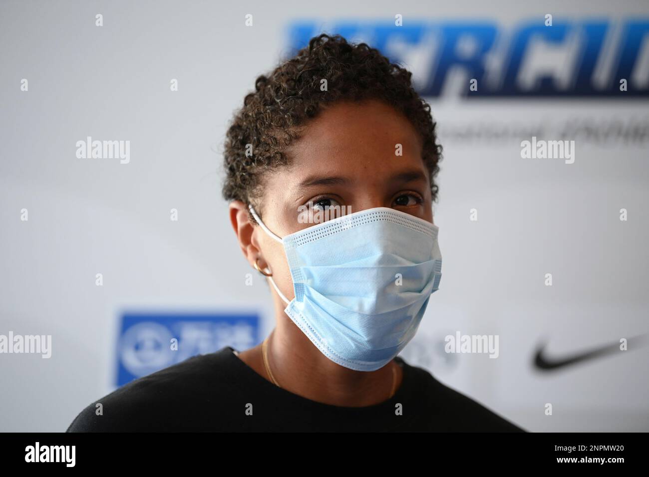 Triple-jump Venezuelan athlete Yulimar Andrea Rojas Rodríguez attends a ...