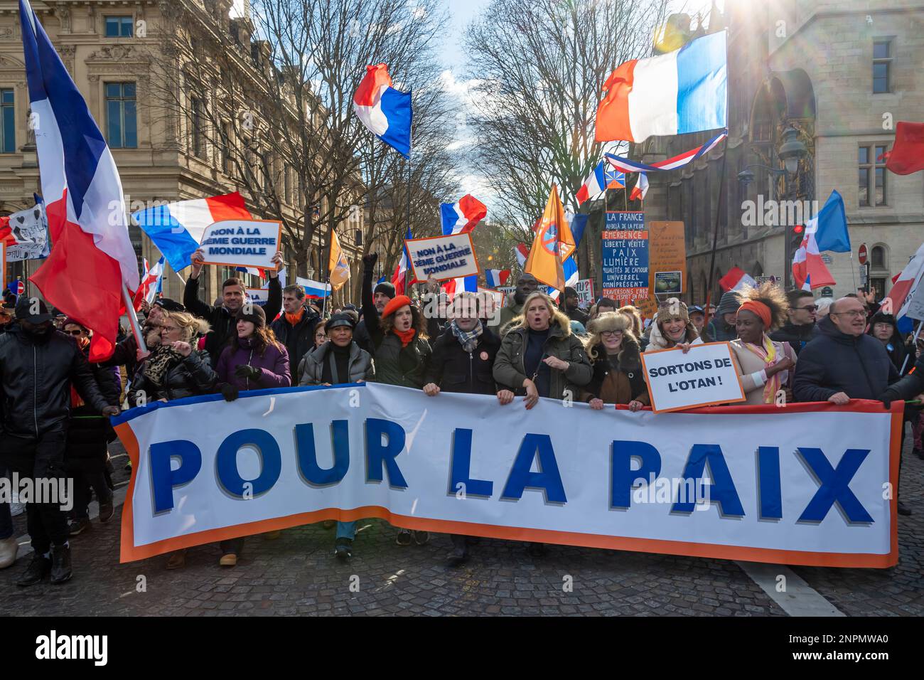 Florian Philippot, leader of the French political party Les Patriotes ...