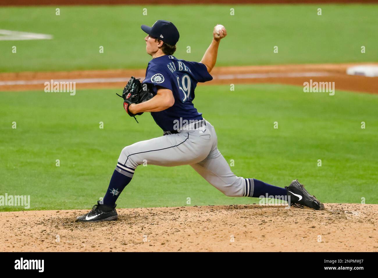 ARLINGTON, TX - AUGUST 12: Seattle Mariners relief pitcher Joey Gerber ...