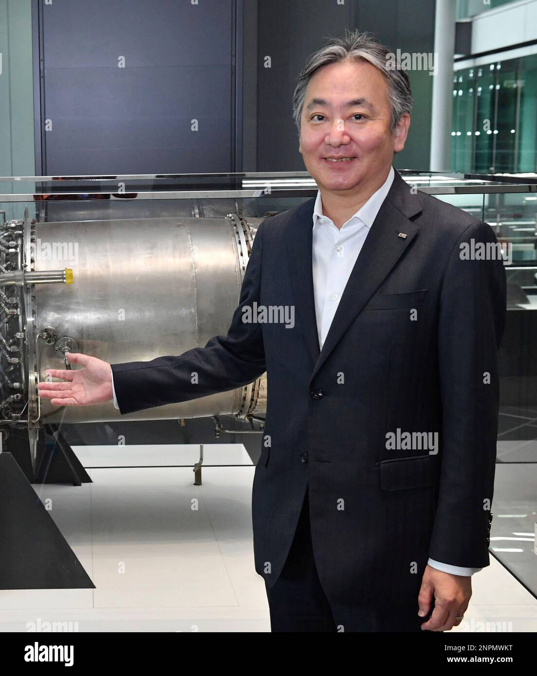 IHI Corporation President Hiroshi Ide poses for photo during an ...