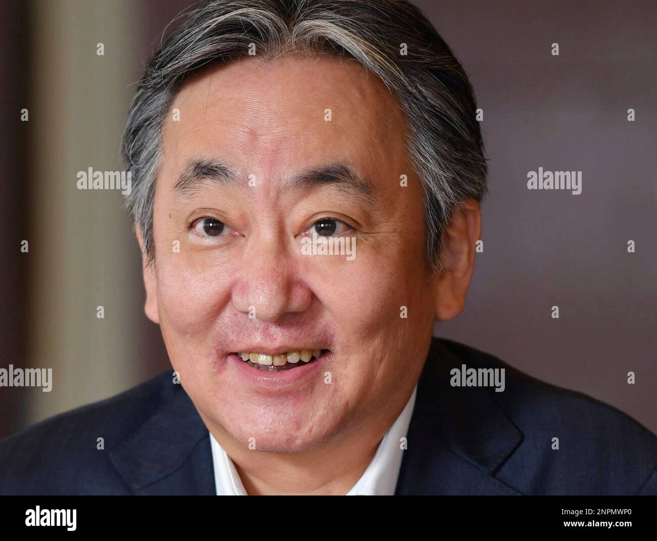 IHI Corporation President Hiroshi Ide poses for photo during an ...