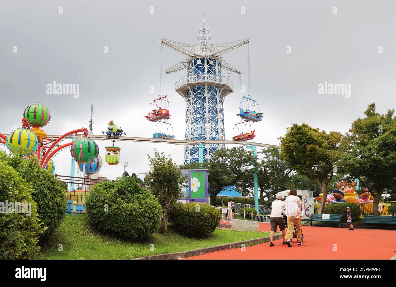 A photo shows Ikomasanjo Amusement Park in Ikoma City, Nara Prefecture ...