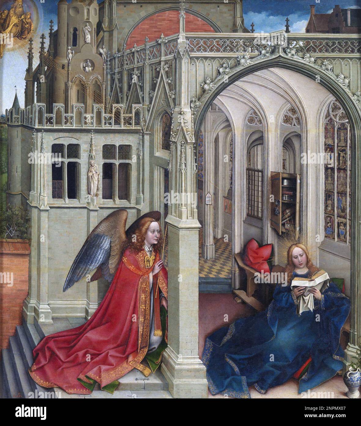 Annunciation, 1420-1425, Painting by Robert Campin Stock Photo - Alamy