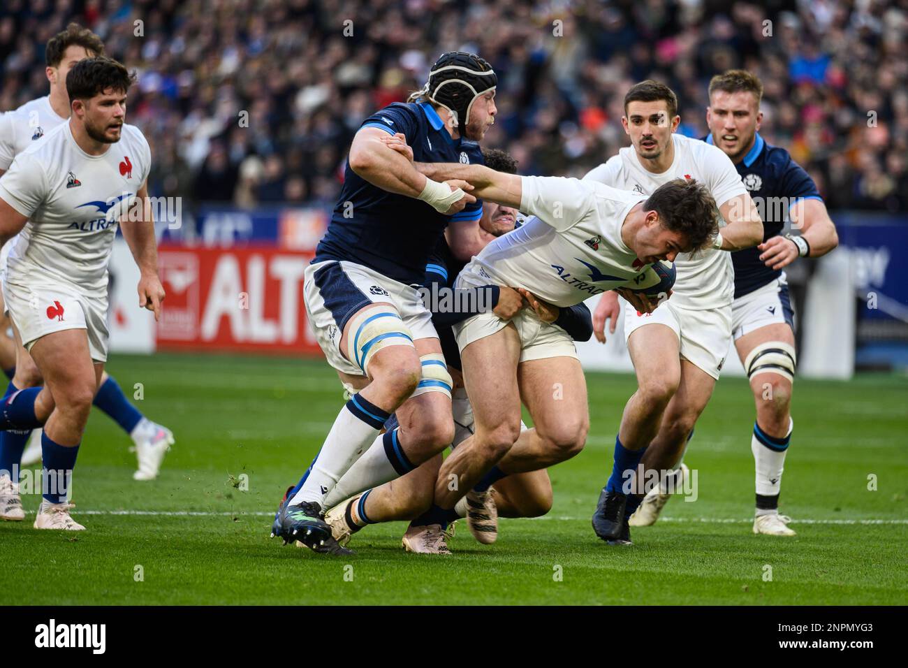 Julien Mattia / Le Pictorium - French rugby team against Scotland - 26 ...