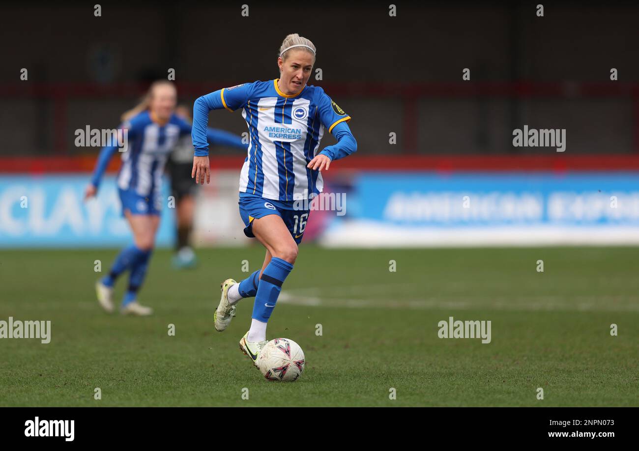 Crawley, UK. 26th Feb, 2023. Brighton's Emma Kullberg during the Women ...