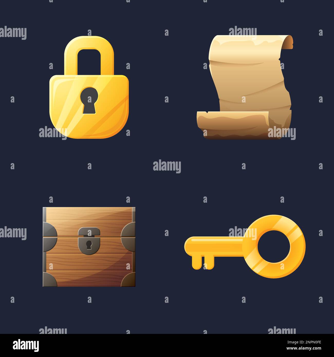 Game UI assets set. Gaming user interface icons collection. vector ...