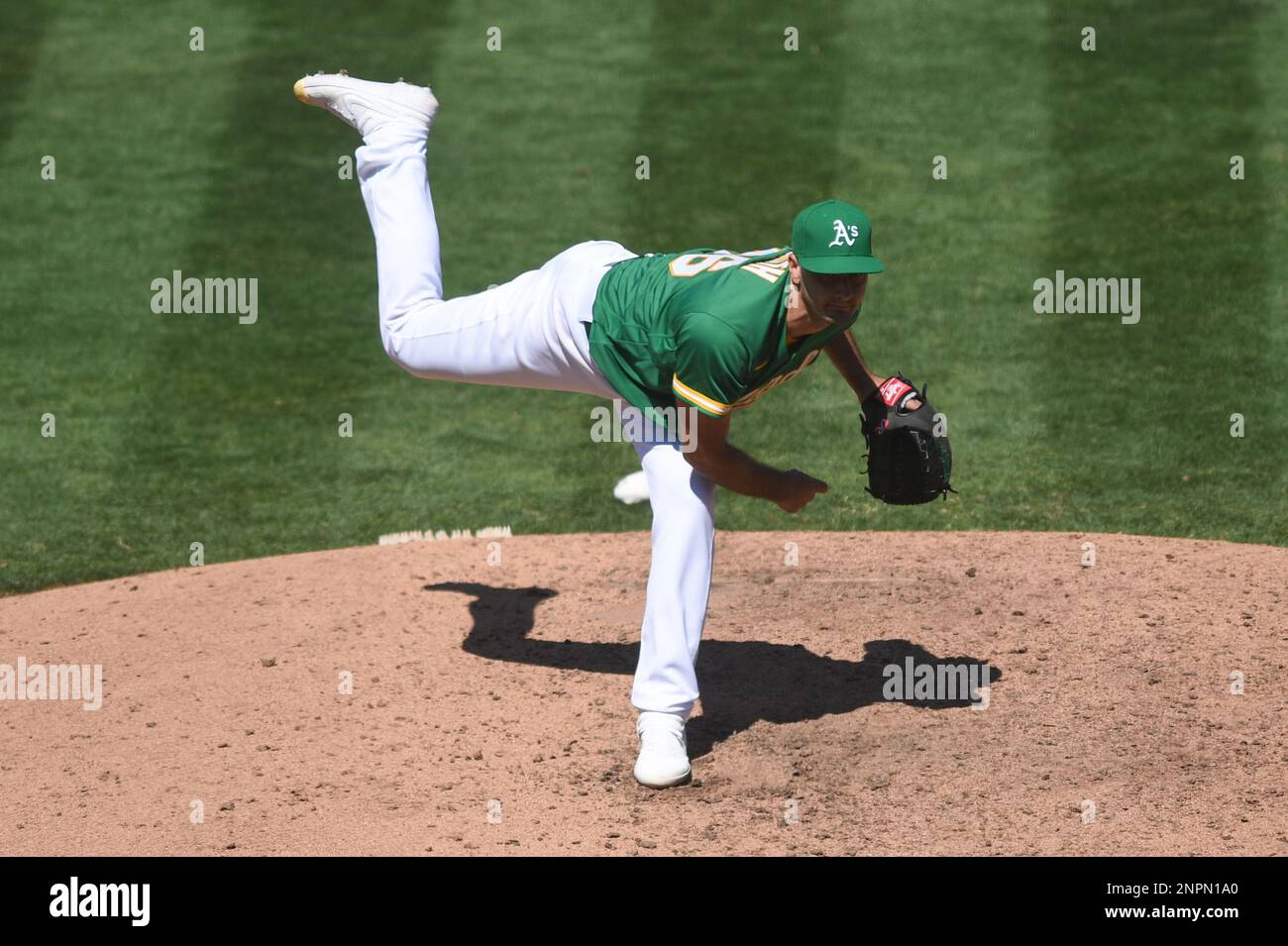 OAKLAND, CA - AUGUST 09: Oakland Athletics pitcher Burch Smith (46 ...