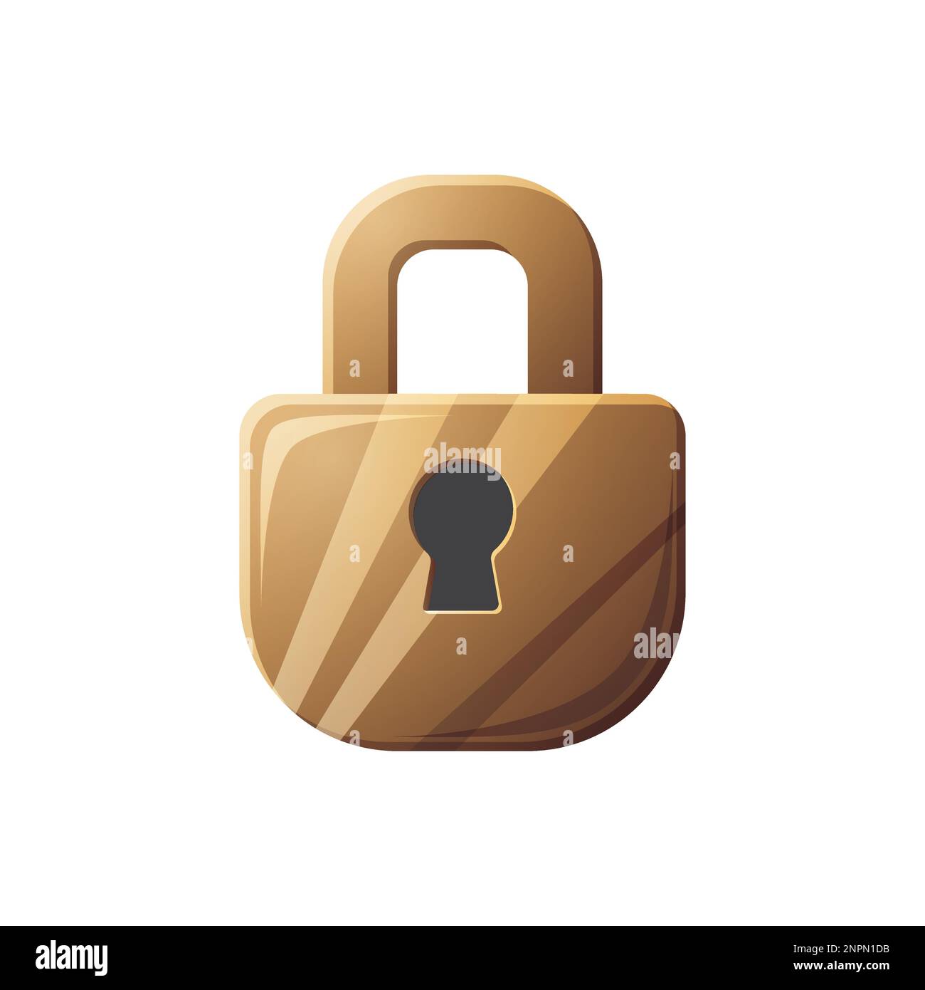 Game UI asset. Gaming user interface lock icon. vector illustration ...