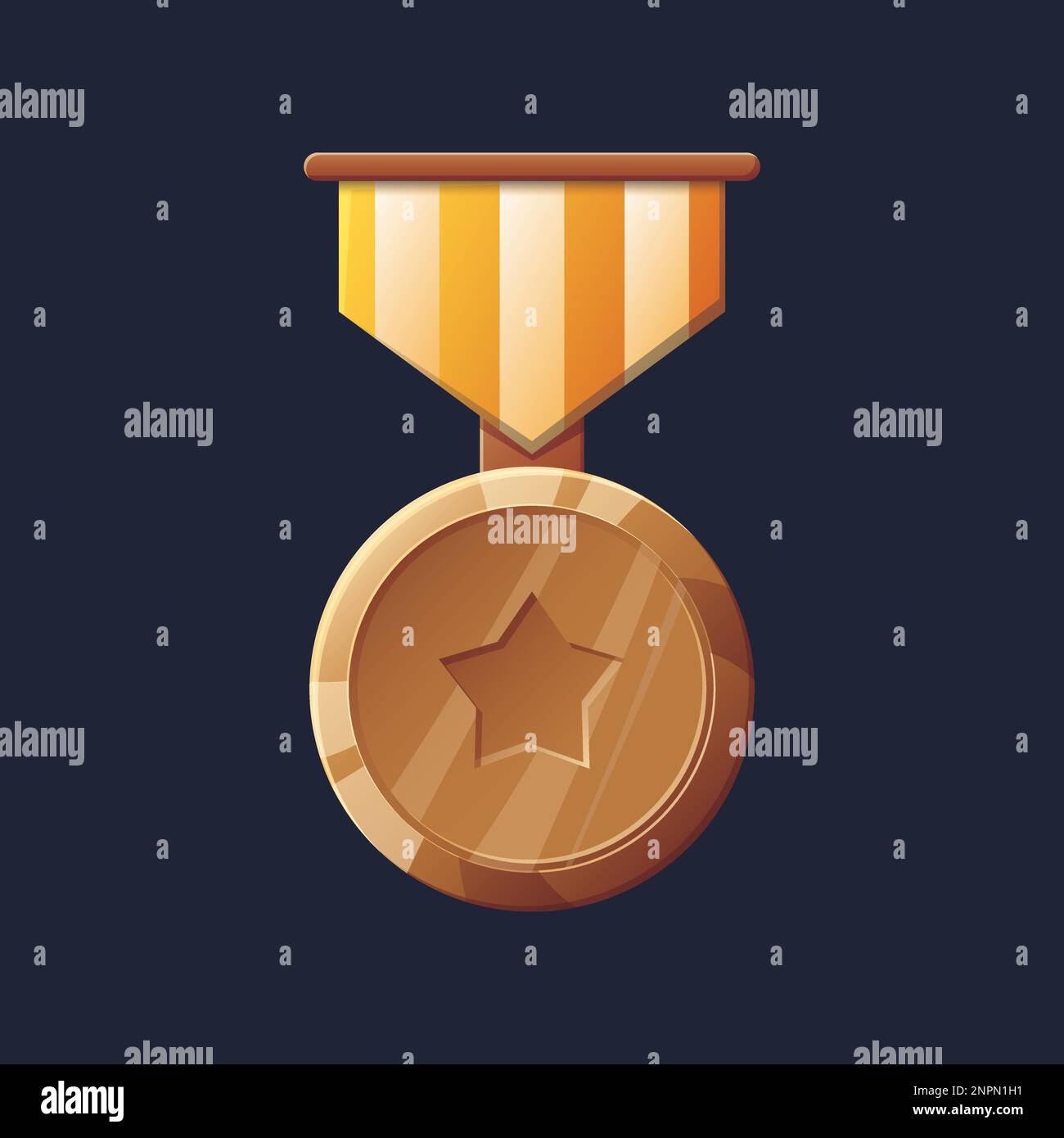 Game UI asset. Gaming user interface medal icon. vector illustration ...